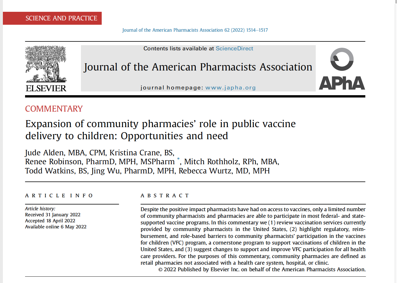 Expansion of community pharmacies’ role in public vaccine delivery to ...